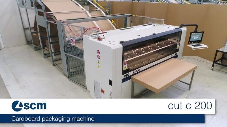 "Innovative Cardboard Packaging Machine: Boost Efficiency with the SCM Cut C200" - PALLET&WRAPPER